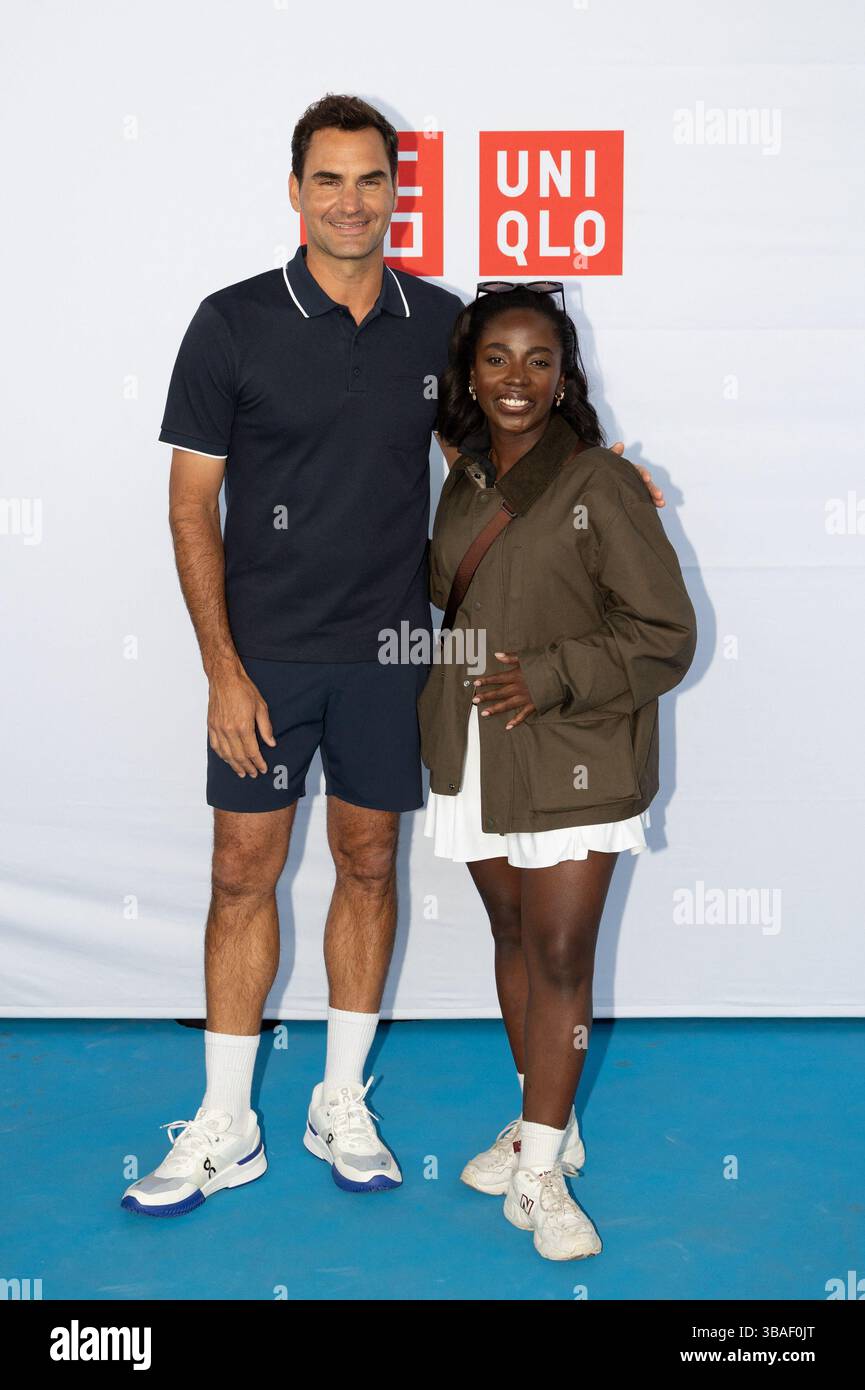 Roger Federer and Guest attends the Launch of UNIQLO Spring-Summer 2025 ...
