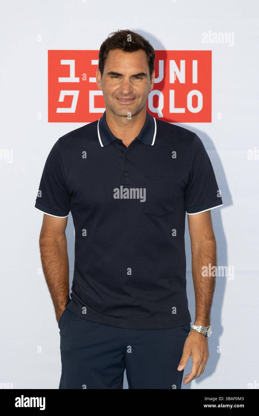 Paris, France. 12th May, 2025. Roger Federer attends the Launch of ...