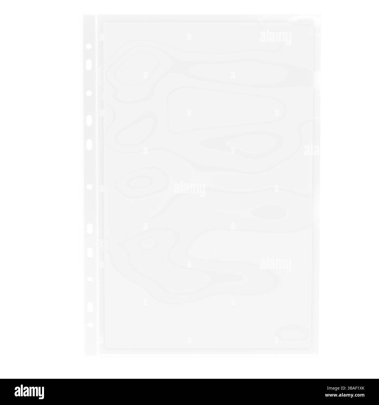 Punched pocket sheet with blank sheet A4 inside. Sheet plastic ...