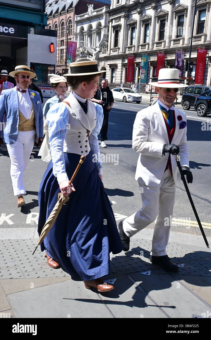 Participants in The Grand Flaneur Walk-2025, London, UK Stock Photo - Alamy