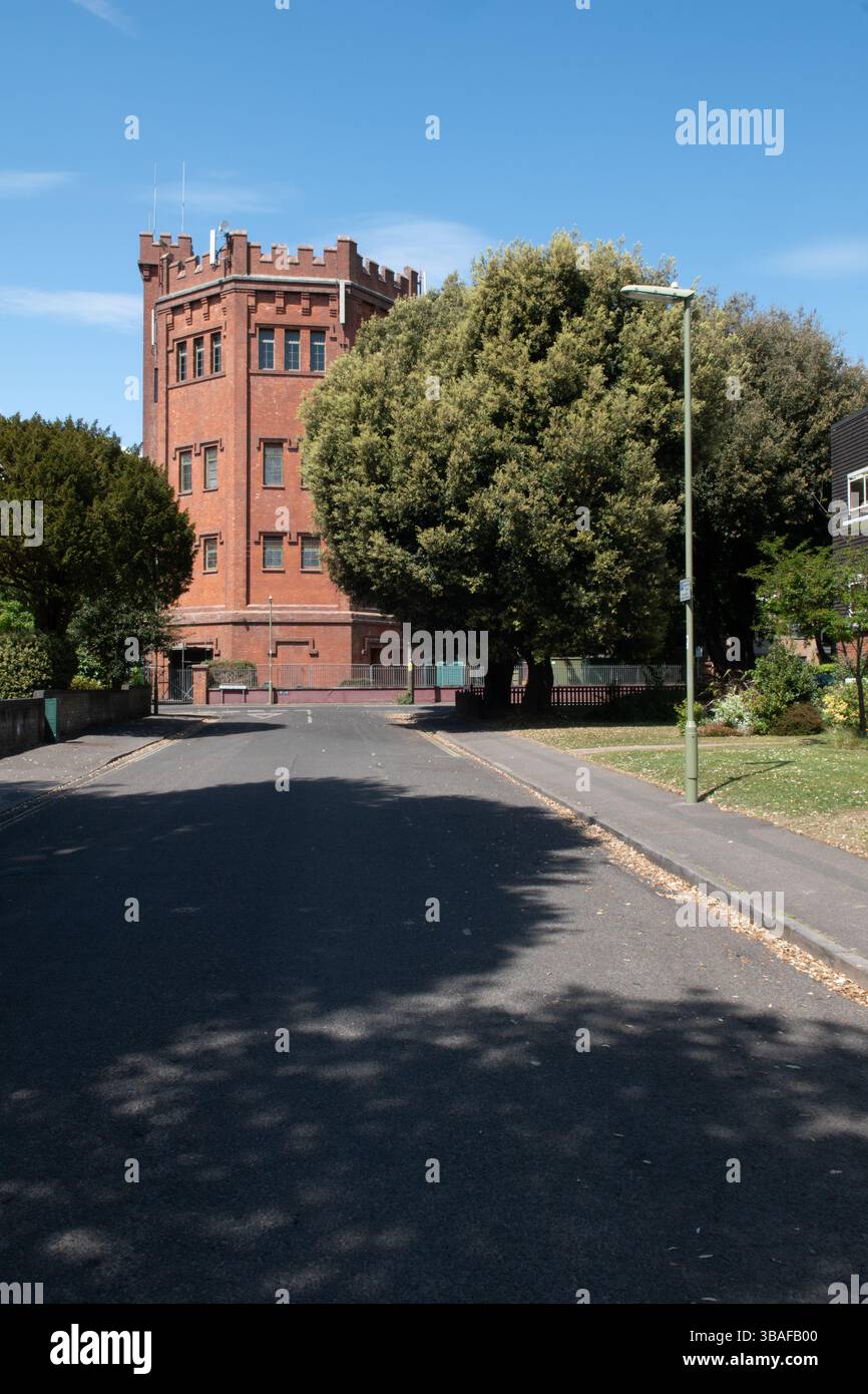 Water Tower in New Milton, Hampshire, England Stock Photo - Alamy