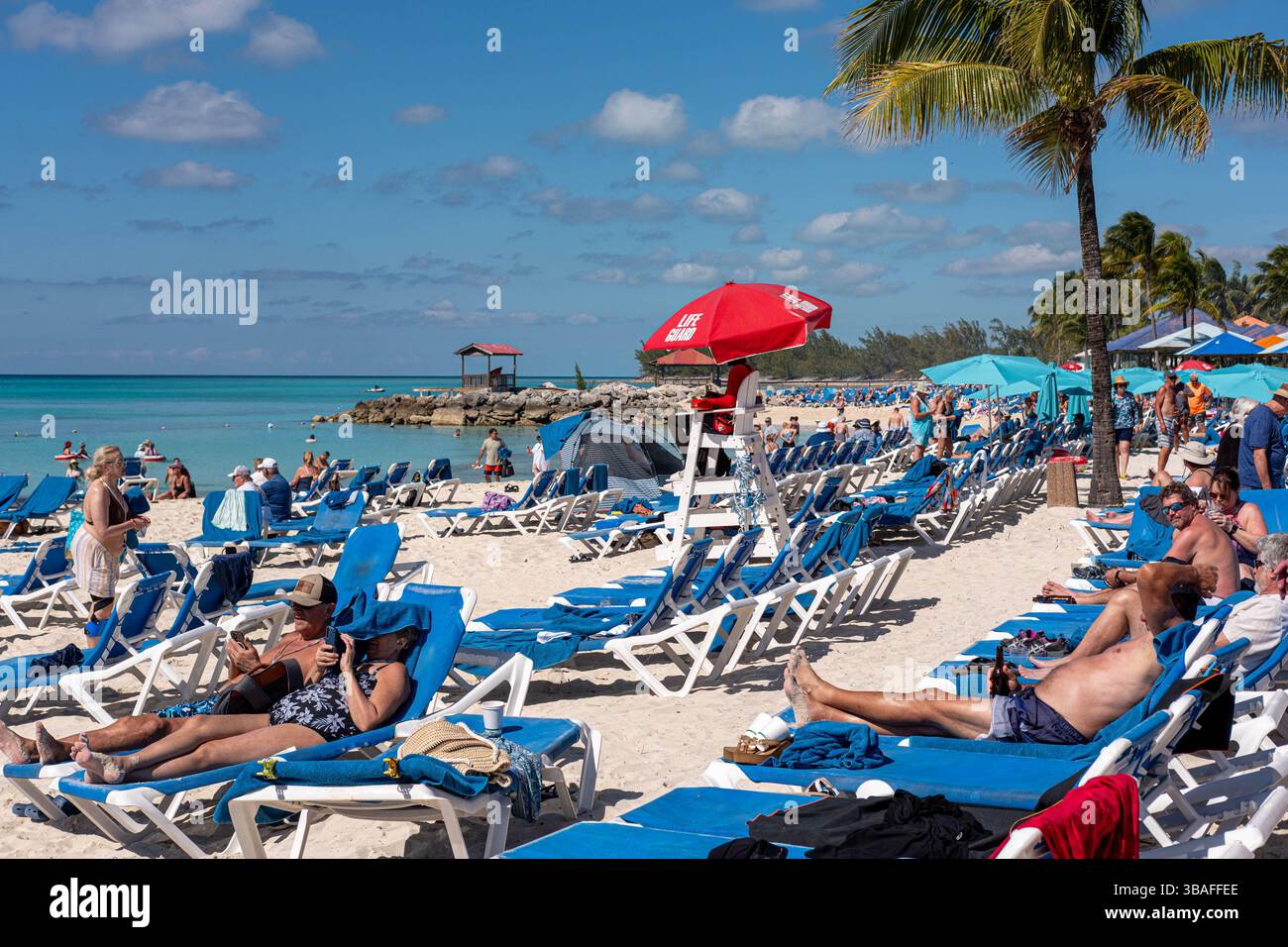 PRINCESS CAYS, BAHAMAS - January 30, 2025: Lifeguard on Princess Cays ...