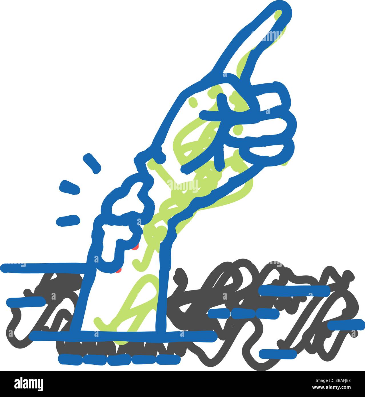 hand dead zombie icon doodle illustration Stock Vector Image & Art - Alamy