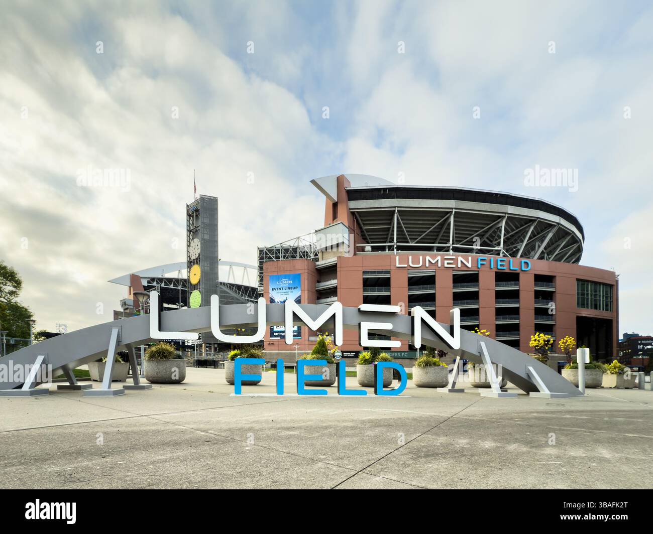 Seattle - April 27, 2025; Lumen Field sports stadium in Seattle with ...