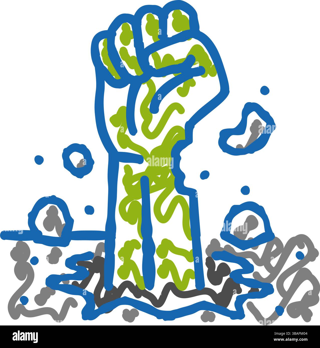 hand scary zombie icon doodle illustration Stock Vector Image & Art - Alamy