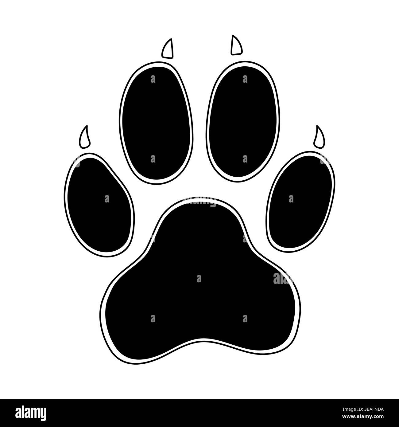 Cat or dog paw print icon. Paw icon. Dog, cat paw icon. Zoo, vet logo ...