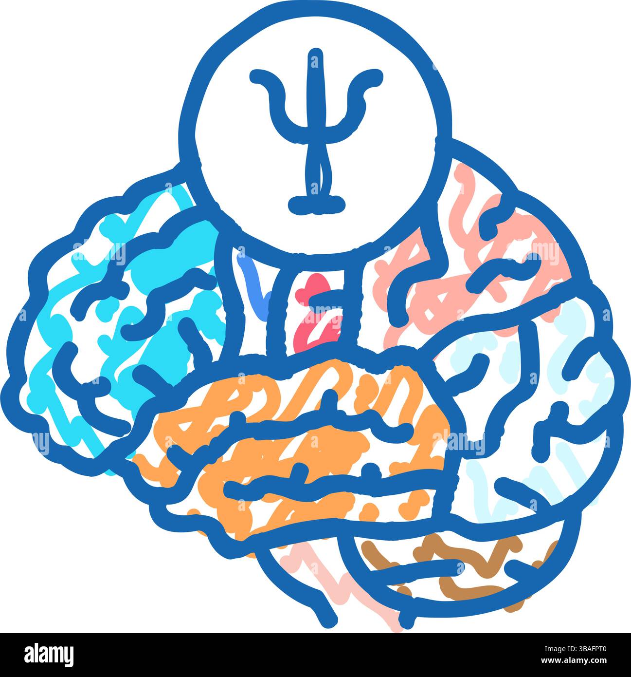 psychology brain icon doodle illustration Stock Vector Image & Art - Alamy