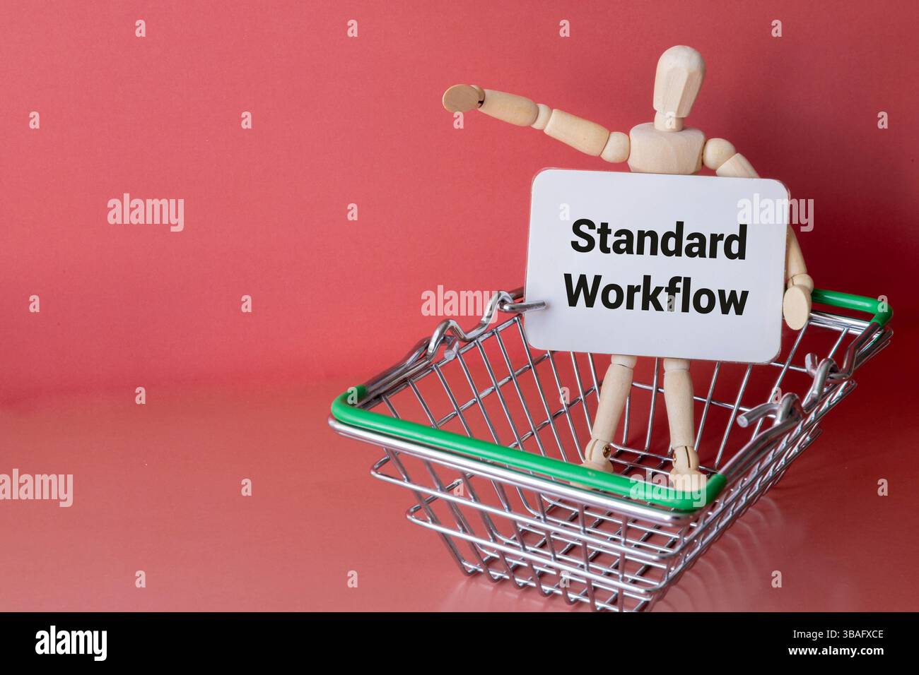 Standard Workflow Text On Open Notepad On White Keyboard Stock Photo