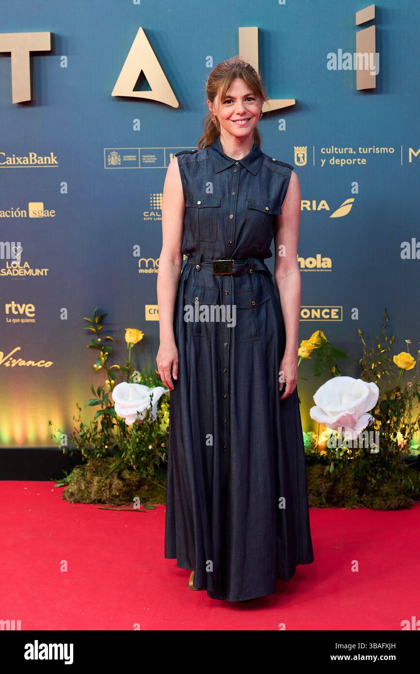 Manuela Velasco attends Talia Awards 2025 red carpet at Fernando Fernan ...