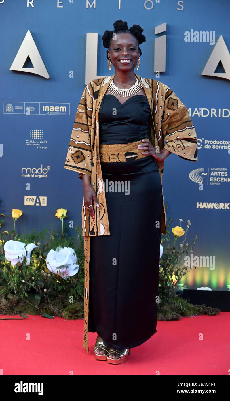 Astrid Jones during the red carpet of the Talía Awards of the Academy ...