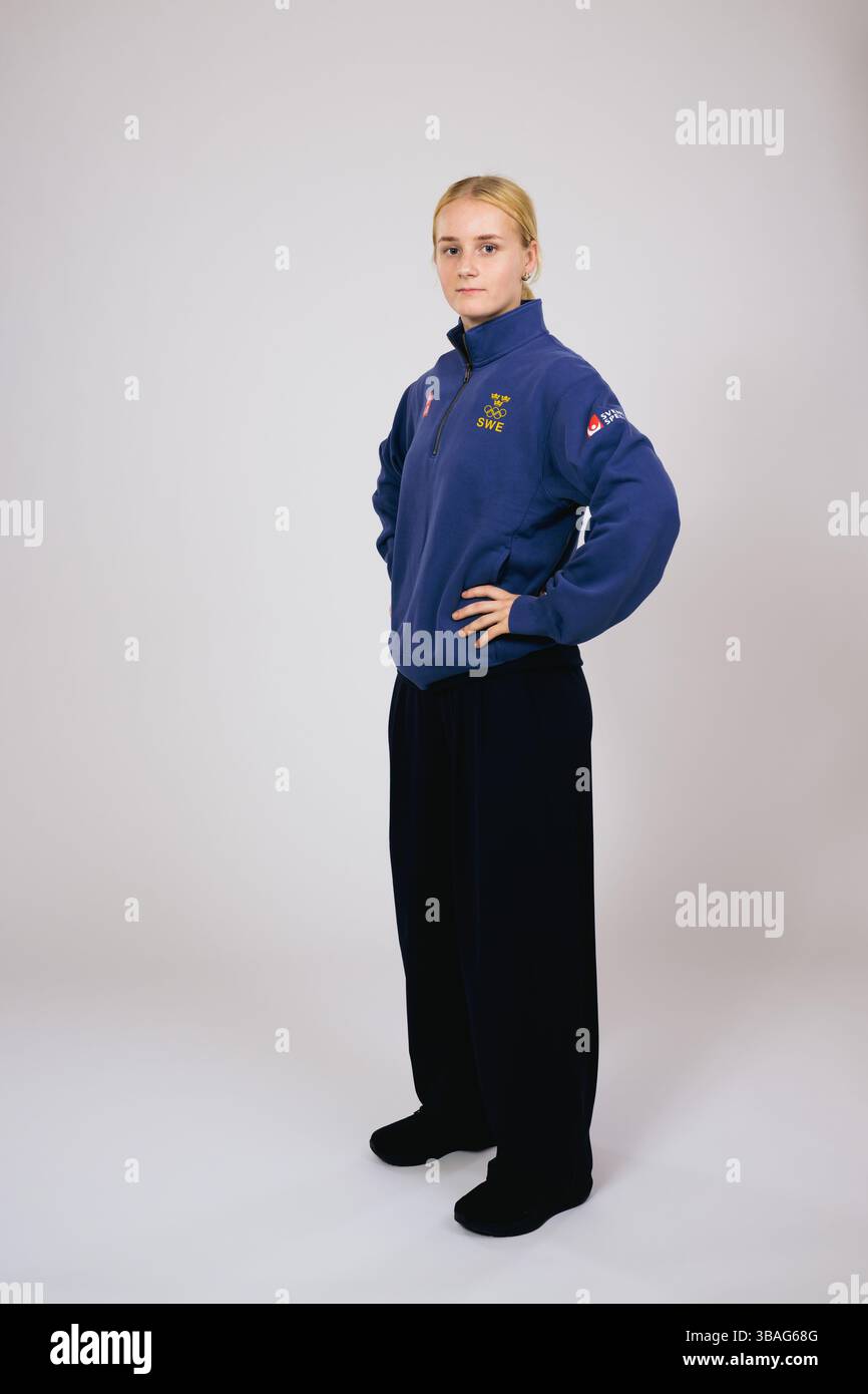 Ice hockey athlete Mira Hallin of, Sweden. , . poses for a portrait ...