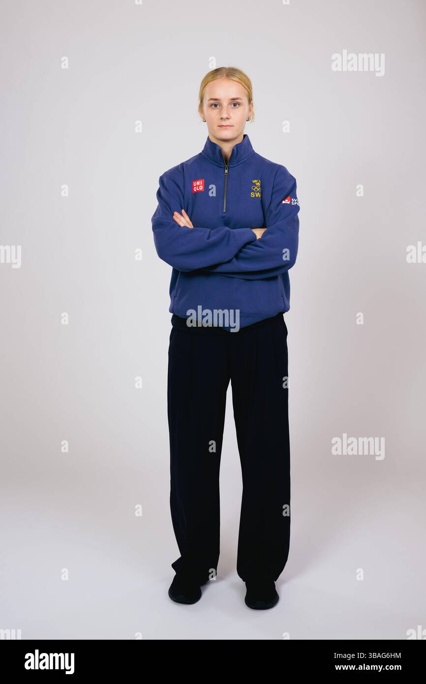 Ice hockey athlete Mira Hallin of, Sweden. , . poses for a portrait ...