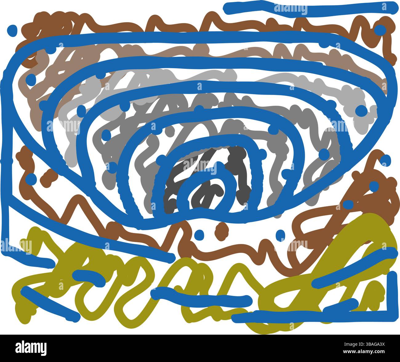 open pit mining copper production icon doodle illustration Stock Vector ...