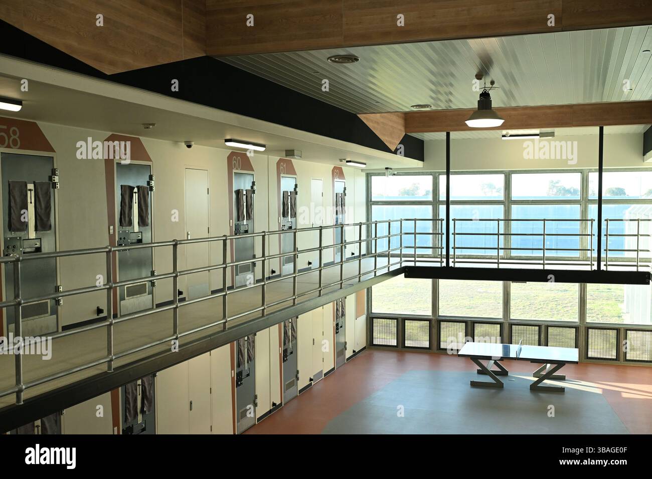 A general view inside a cell block during a media tour ahead of a press ...