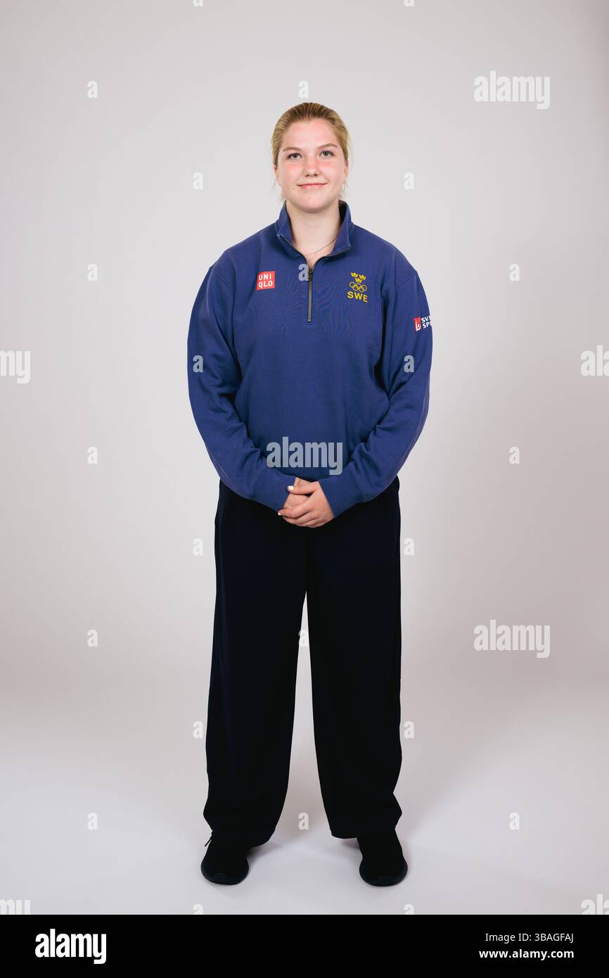 Ice hockey athlete Ebba Hedqvist of, Sweden. , . poses for a portrait ...