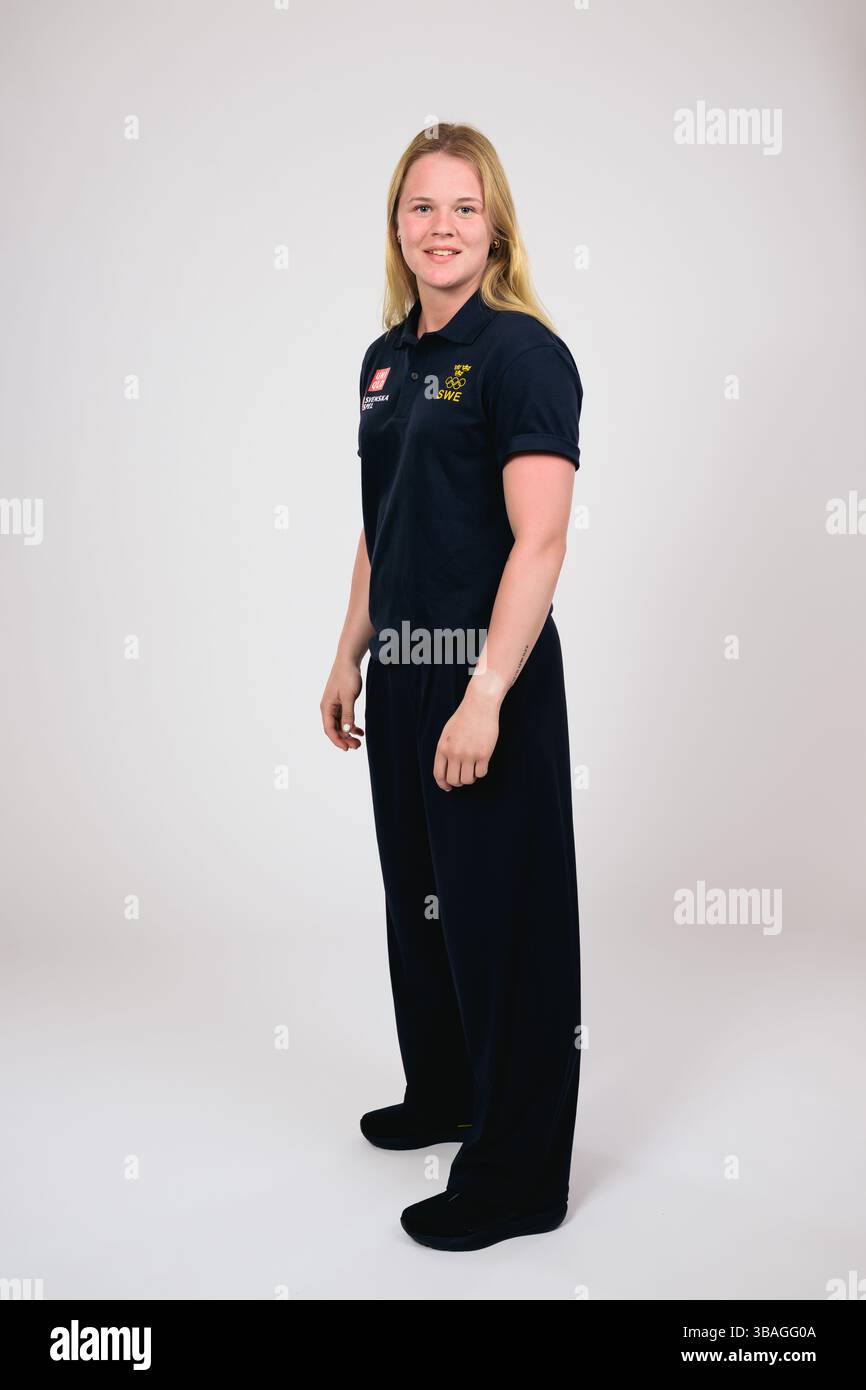 Ice hockey athlete Mira Jungåker of, Sweden. , . poses for a portrait ...