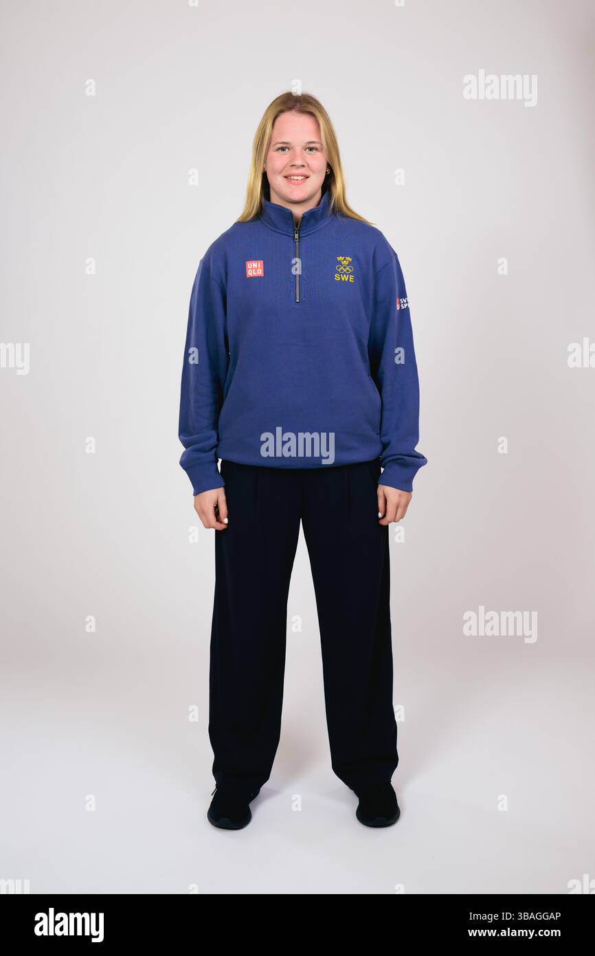 Ice hockey athlete Mira Jungåker of, Sweden. , . poses for a portrait ...
