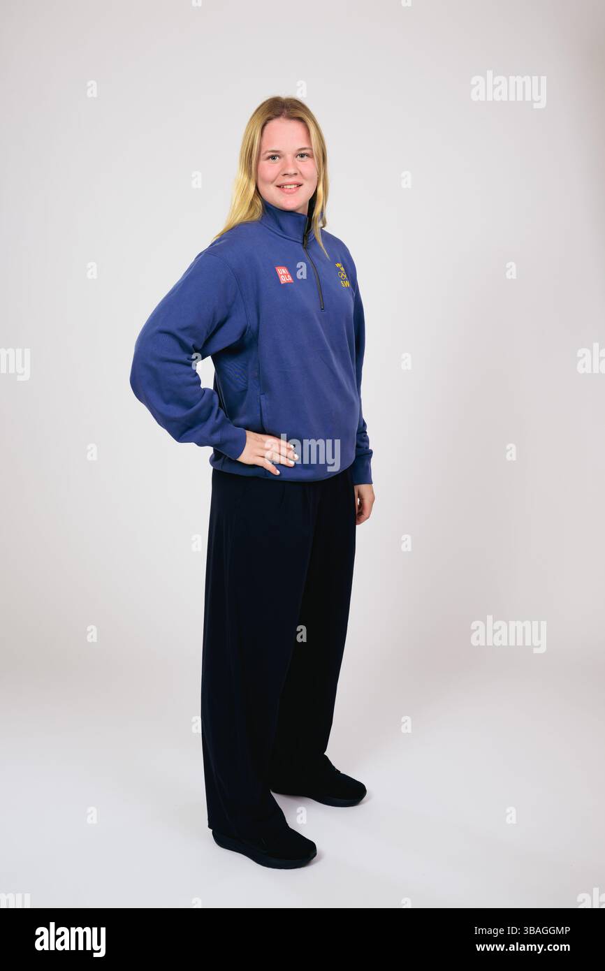 Ice hockey athlete Mira Jungåker of, Sweden. , . poses for a portrait ...