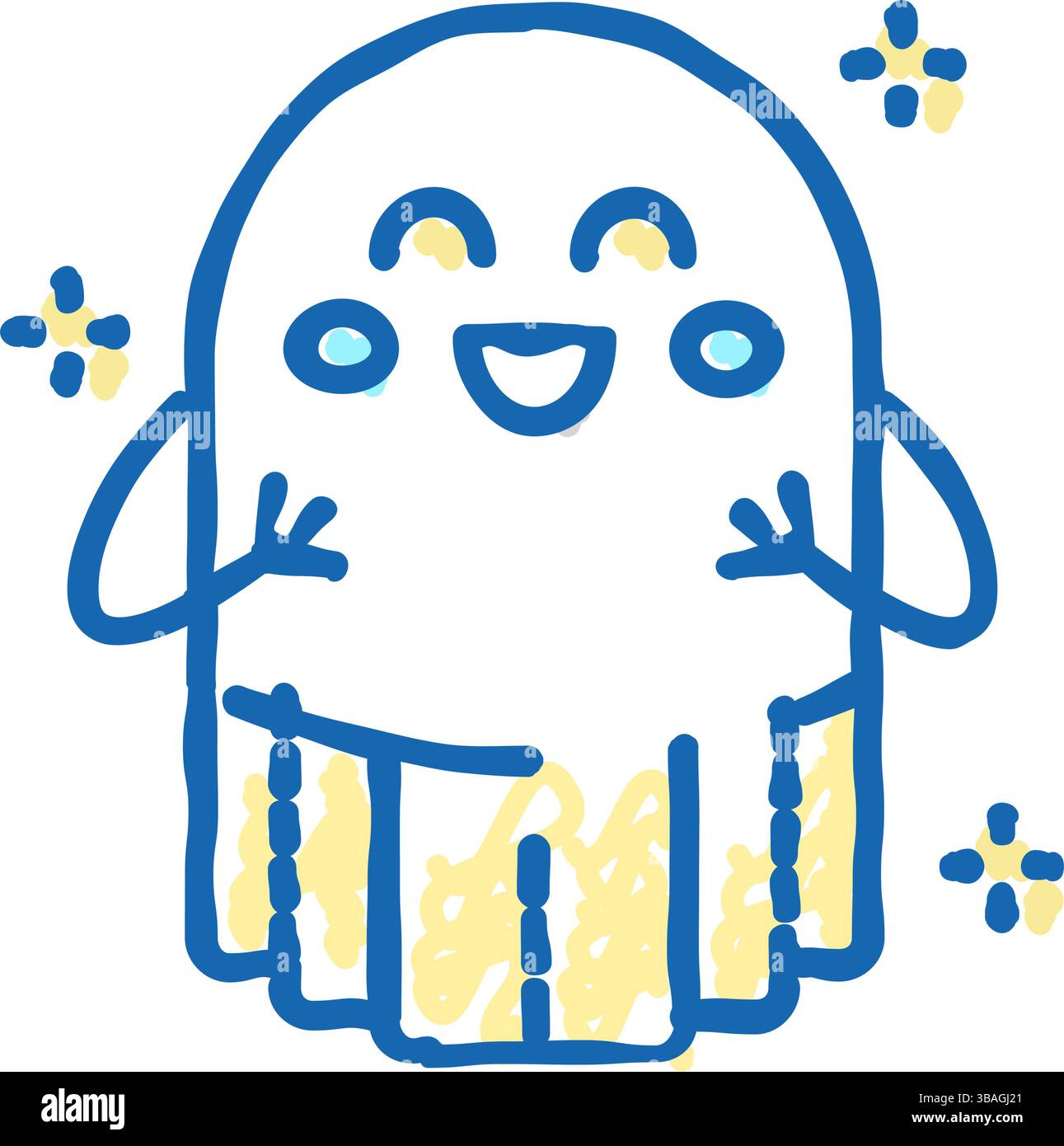 cute ghost icon doodle illustration Stock Vector Image & Art - Alamy