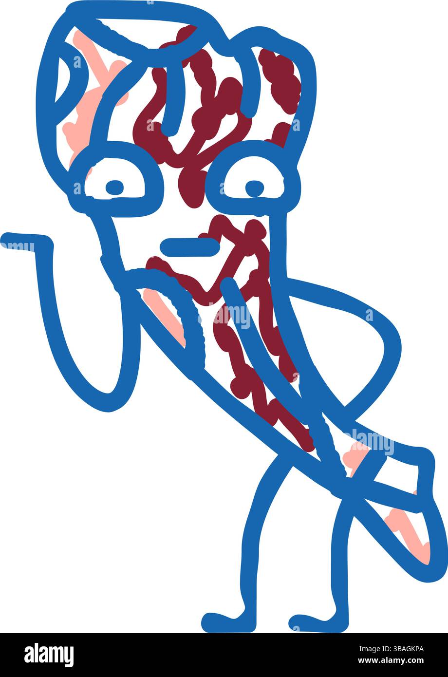 mutton meat character icon doodle illustration Stock Vector Image & Art ...