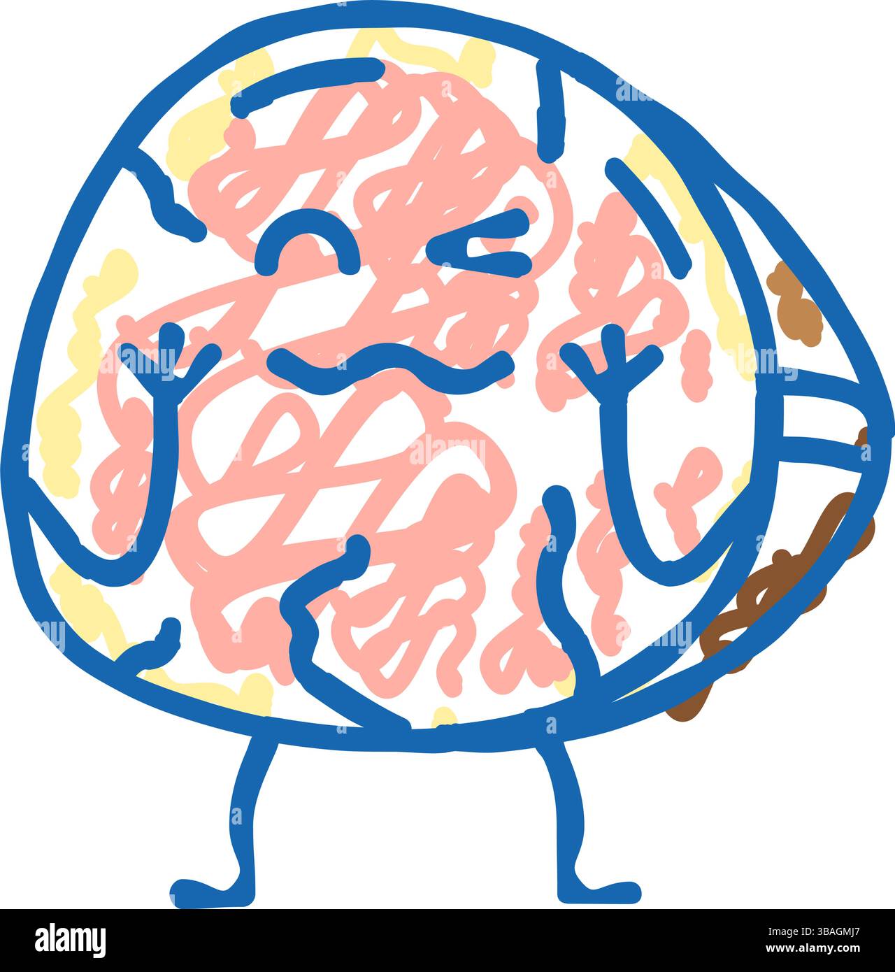 ham meat character icon doodle illustration Stock Vector Image & Art ...