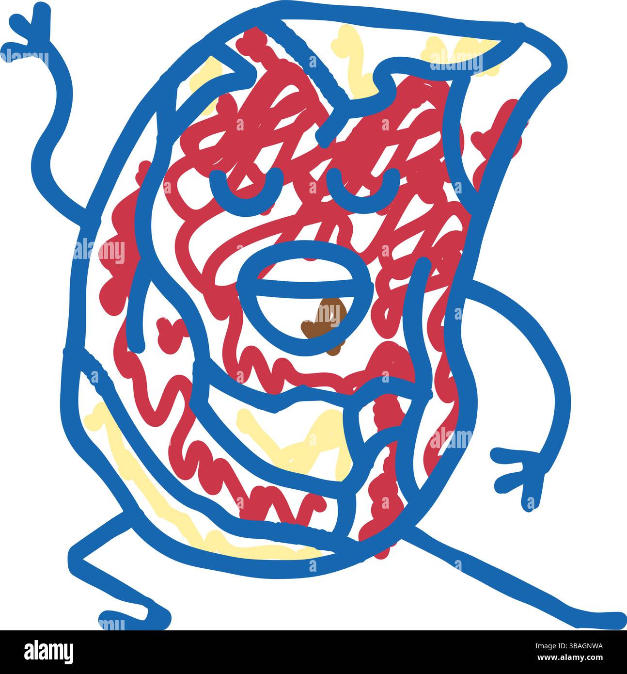 steak meat character icon doodle illustration Stock Vector Image & Art ...