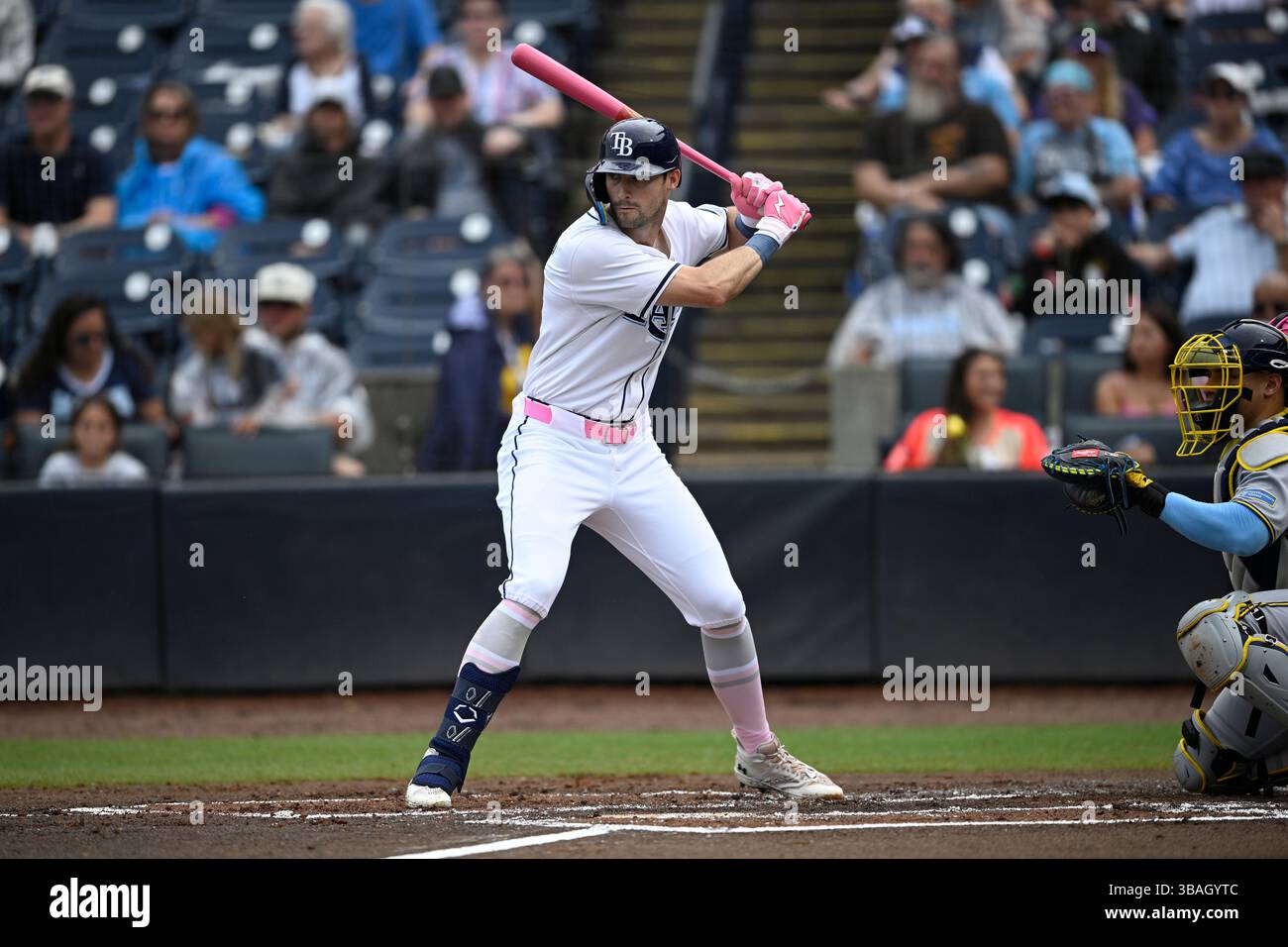 Tampa Bay Rays' Kameron Misner waits for a pitch as Milwaukee Brewers ...