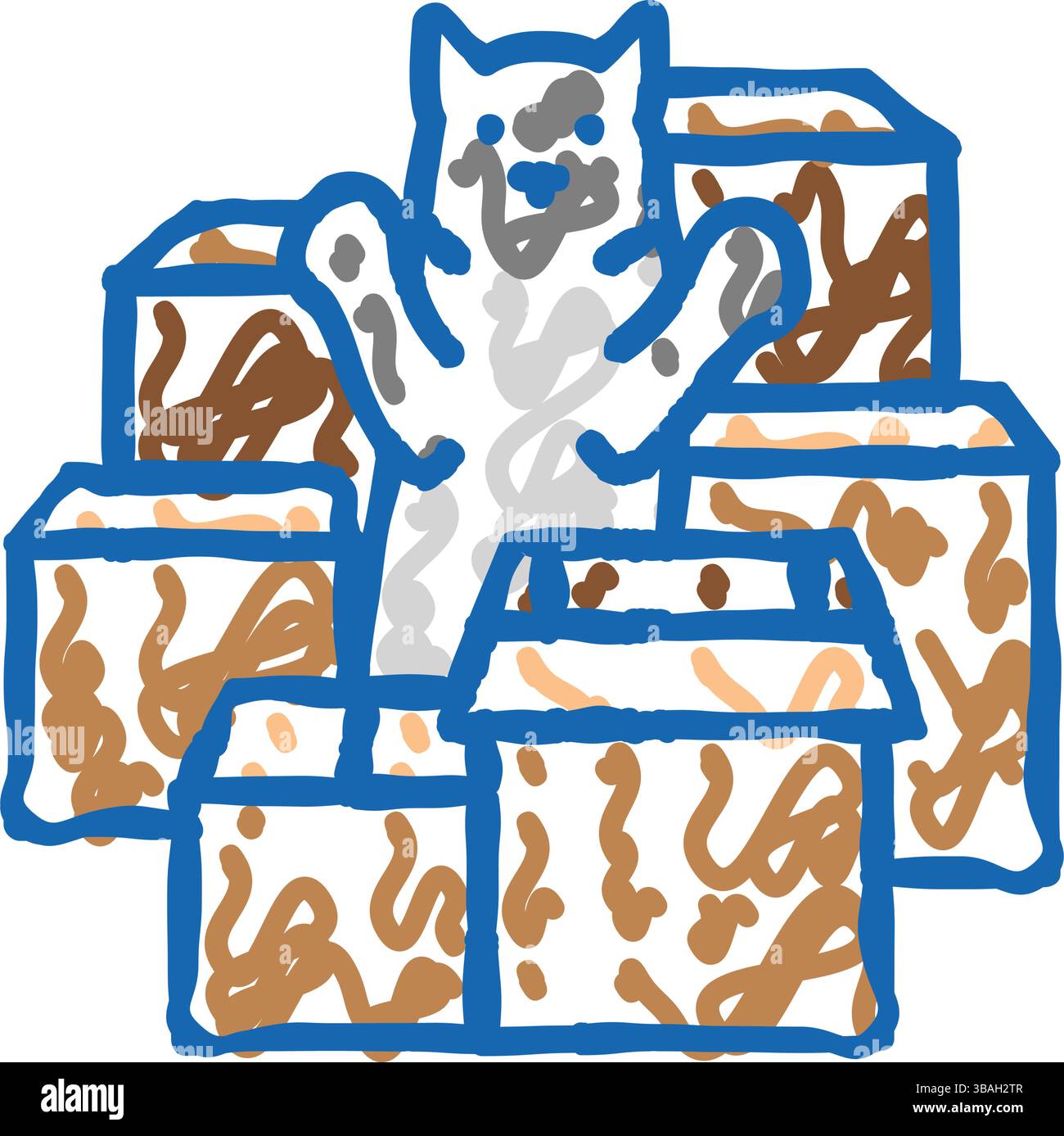 among preposition english icon doodle illustration Stock Vector Image ...