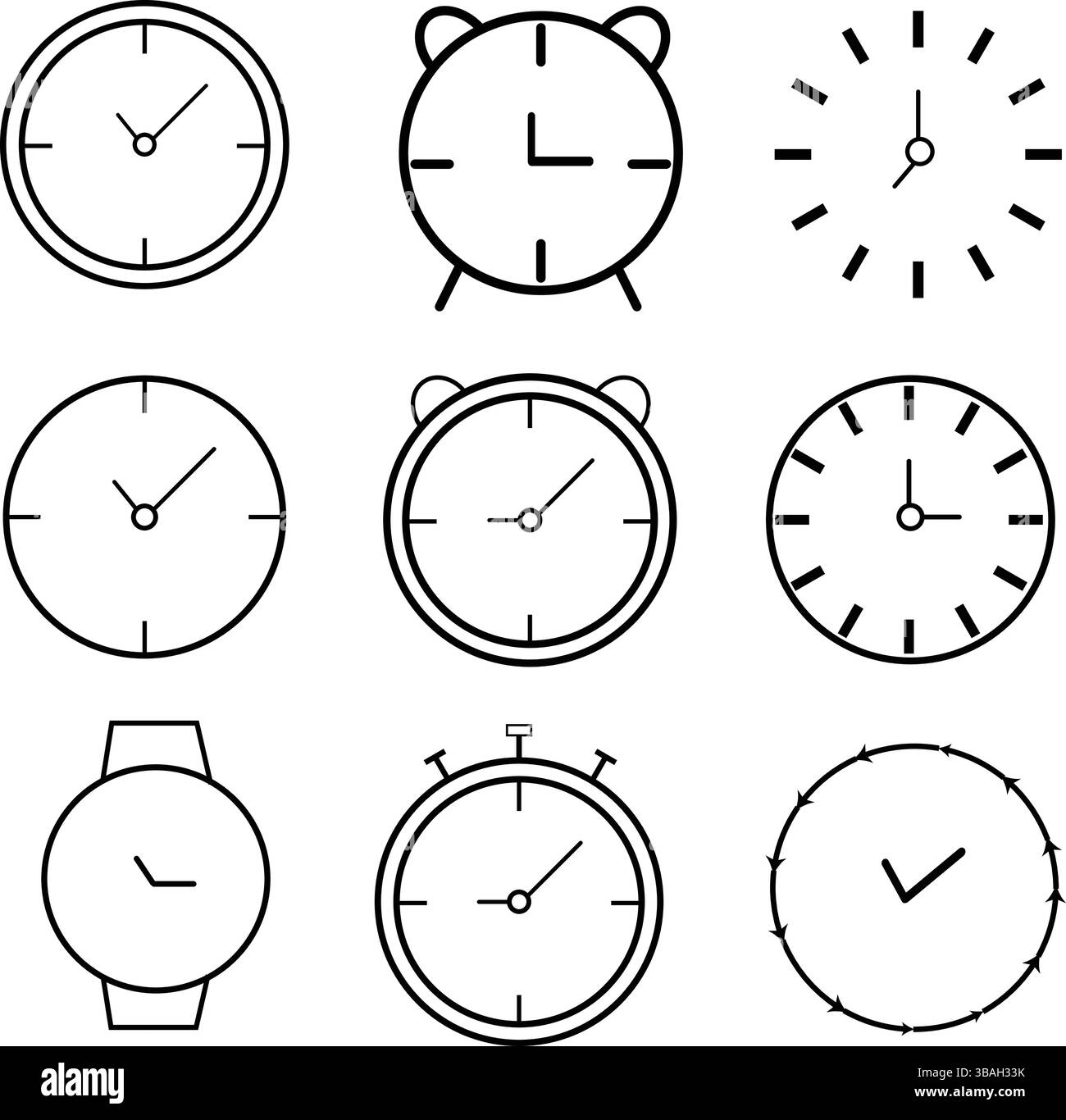 Alarm clock icon perfect Stock Vector Images - Alamy