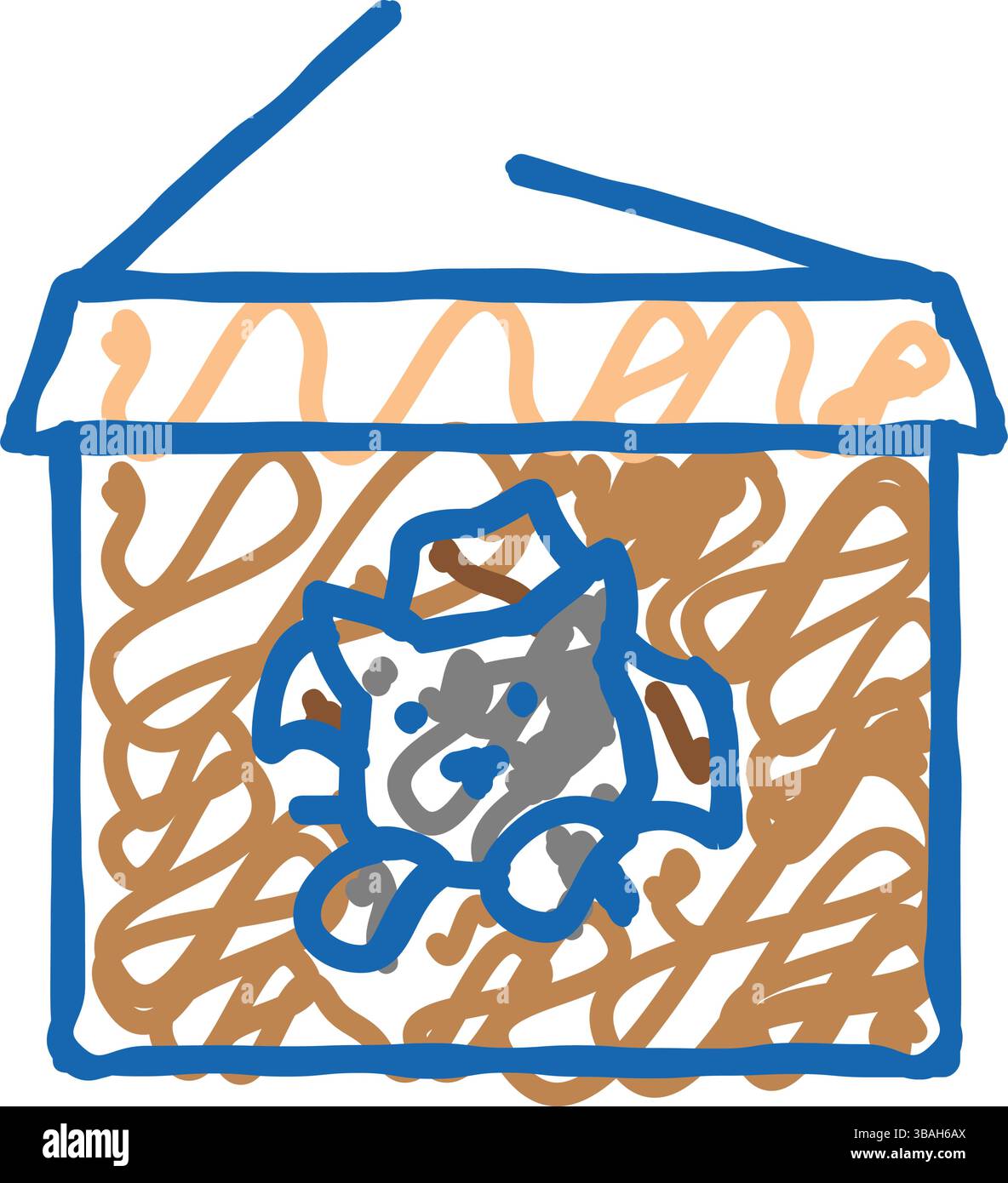 through preposition english icon doodle illustration Stock Vector Image ...