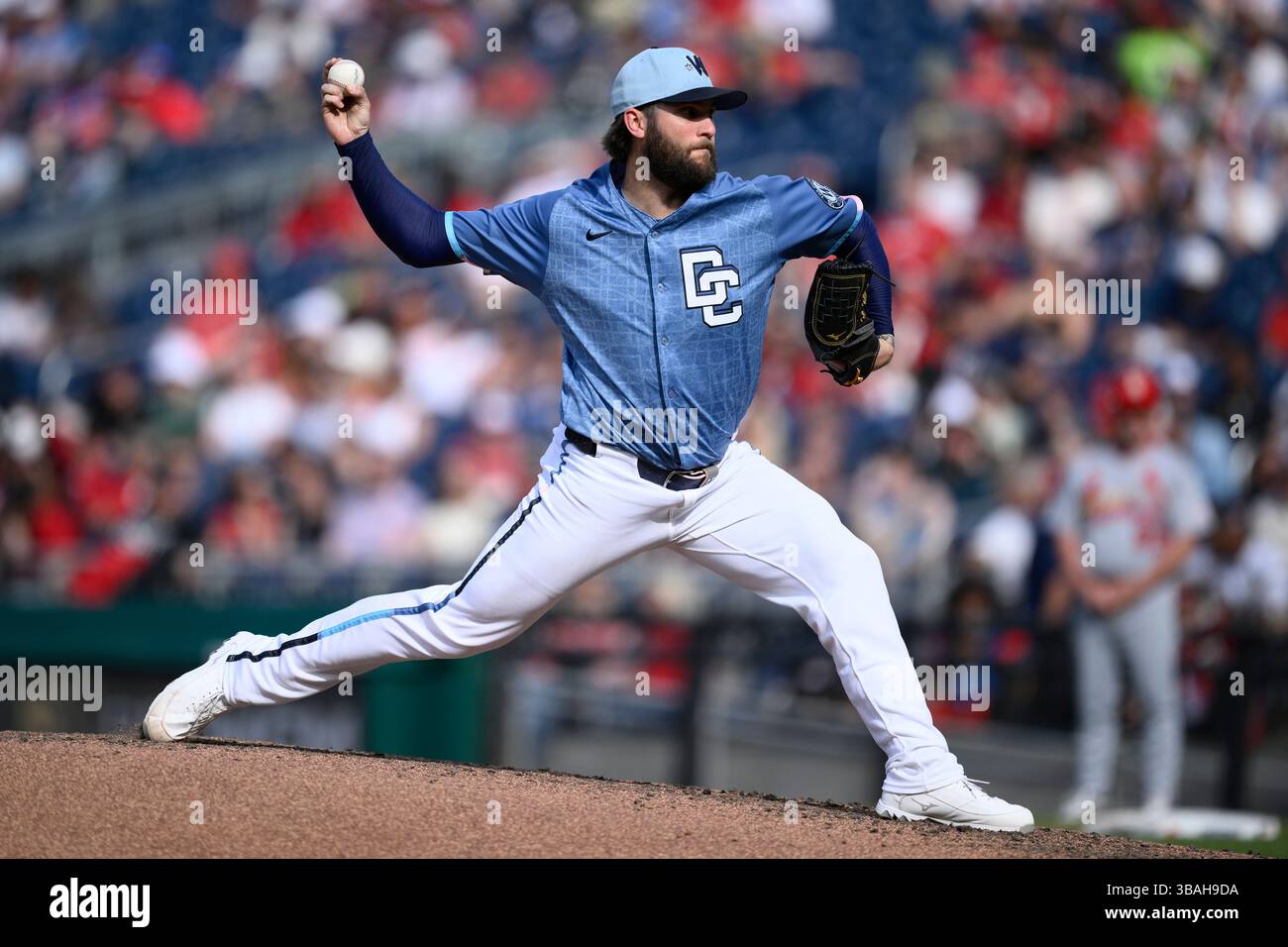 Washington Nationals starting pitcher Trevor Williams (32) in action ...