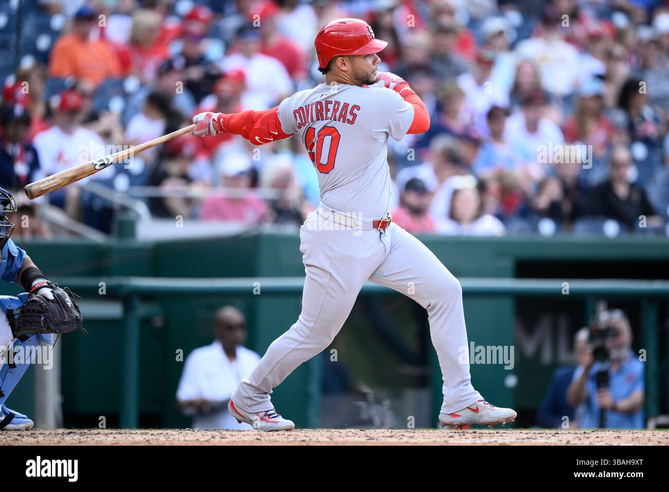 St. Louis Cardinals' Willson Contreras in action during a baseball game ...