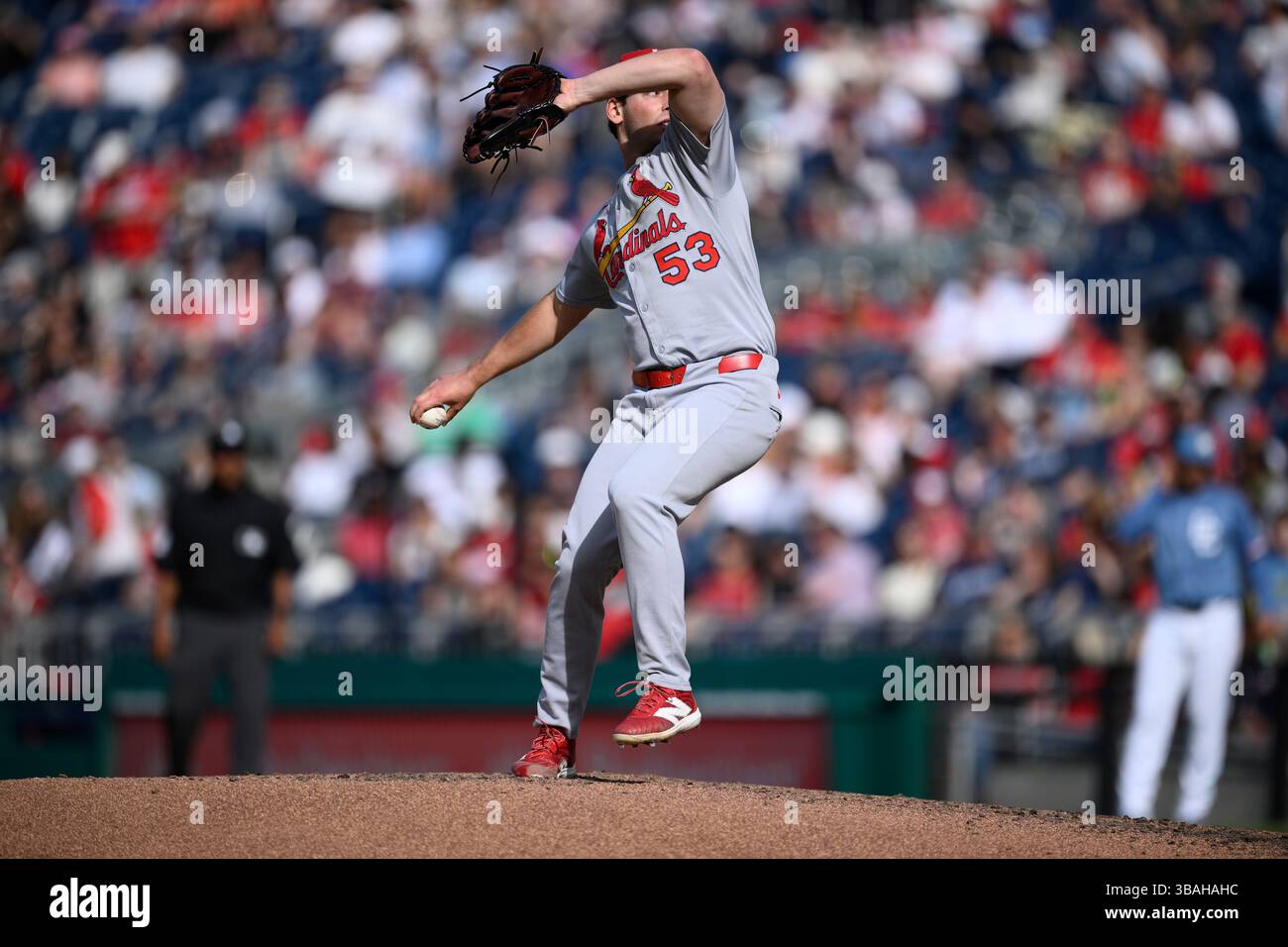 St. Louis Cardinals starting pitcher Andre Pallante (53) in action ...