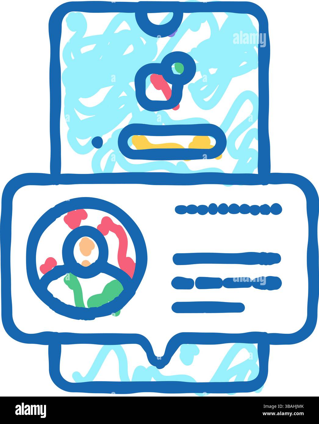 app testimonial review icon doodle illustration Stock Vector Image ...