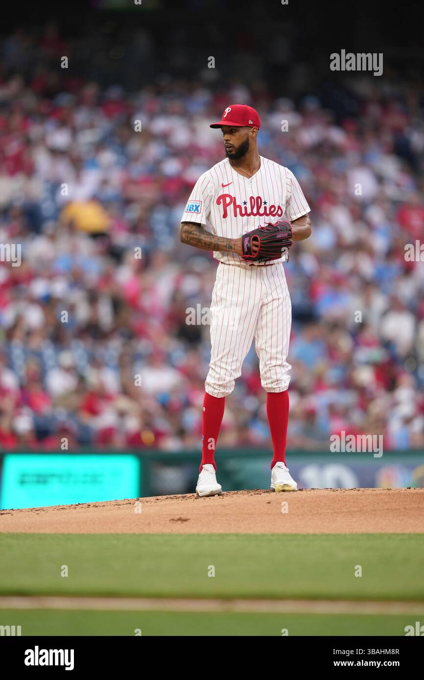 Philadelphia Phillies' Cristopher Sánchez plays during a baseball game ...