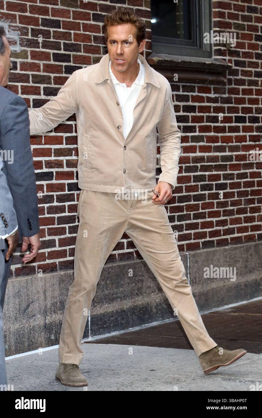 New York, NY, USA. 12th May, 2025. Ryan Reynolds seen at The Late Show ...