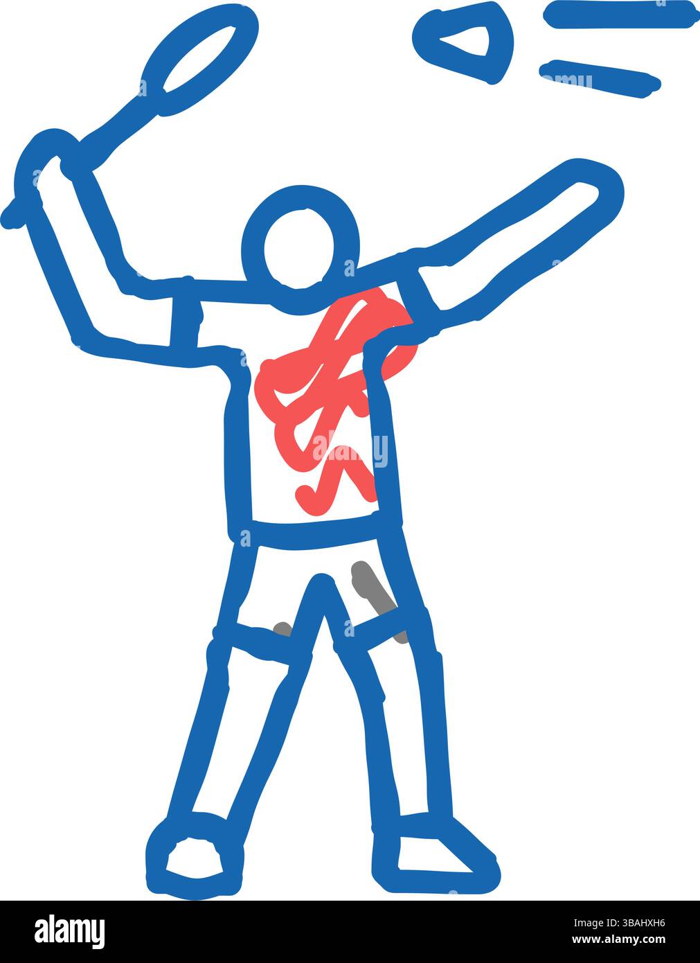 player badminton icon doodle illustration Stock Vector Image & Art - Alamy