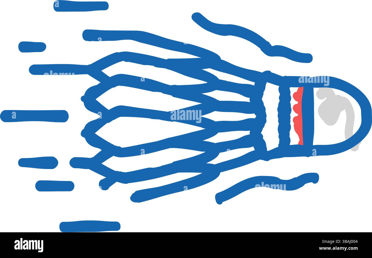 fast speed shuttlecock icon doodle illustration Stock Vector Image ...
