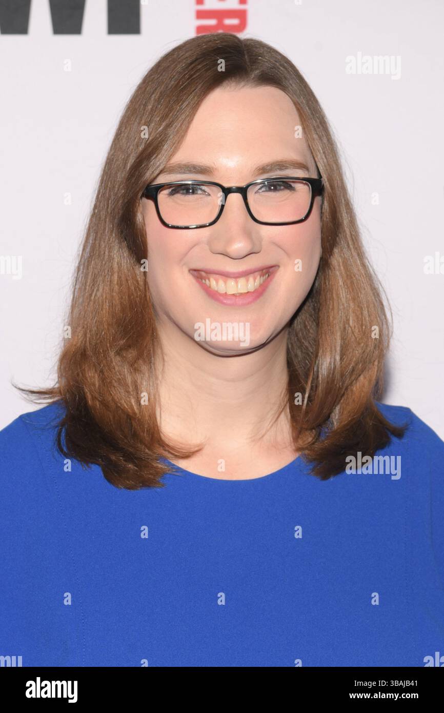New York, USA. 12th May, 2025. Sarah McBride attending the WP Theater's ...