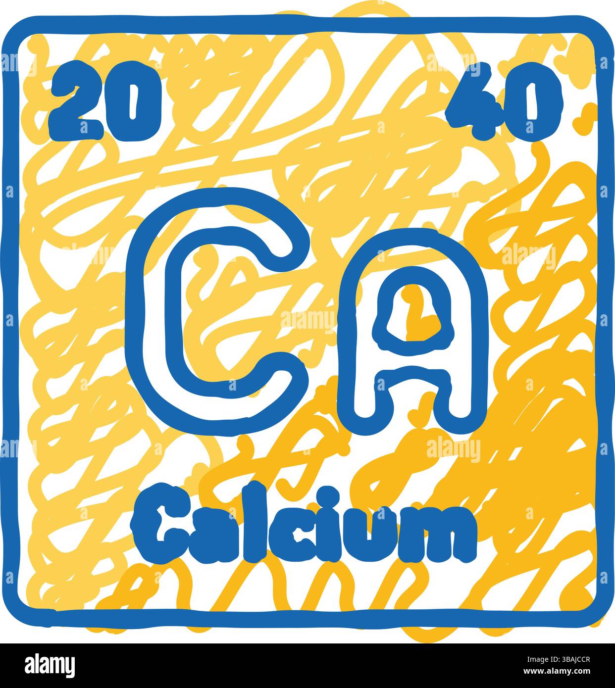 Calcium chemical element doodle hi-res stock photography and images - Alamy