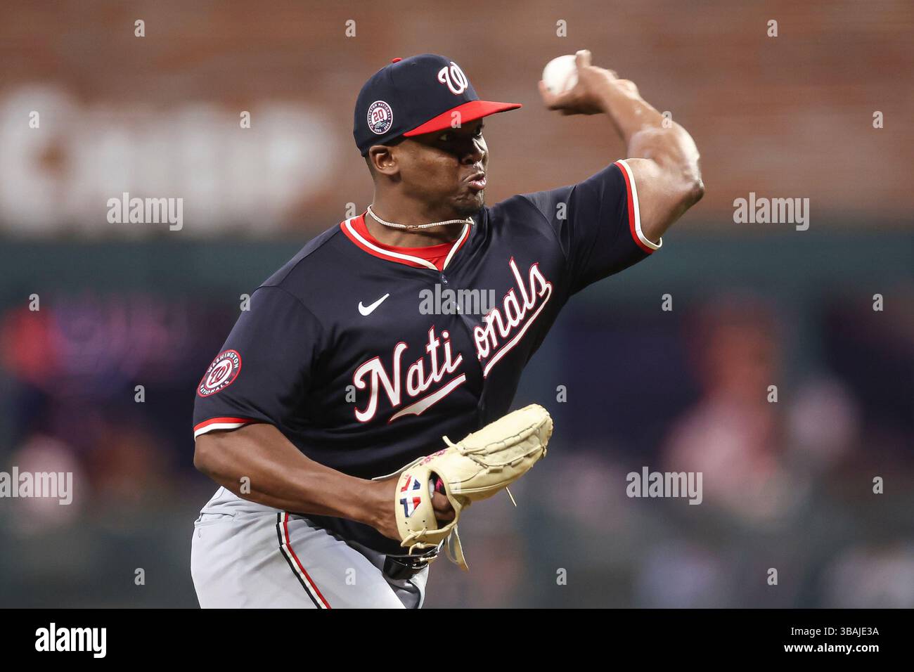 Washington Nationals pitcher Jose A. Ferrer delivers in the seventh ...
