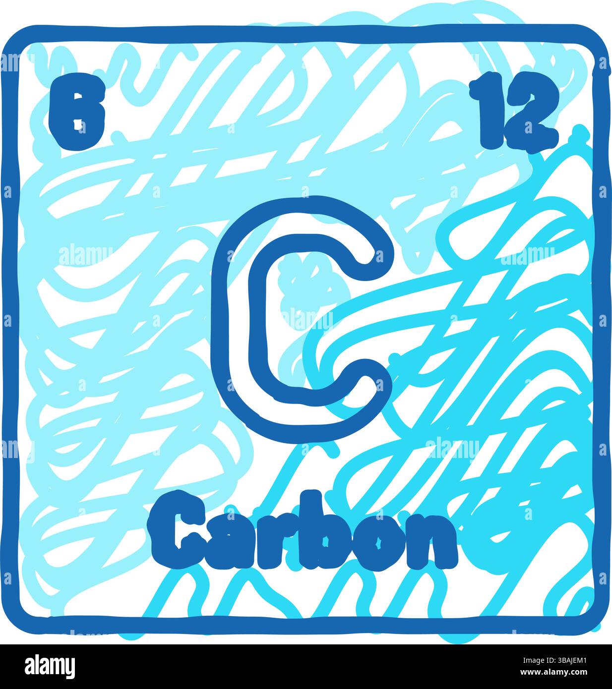 carbon chemical element icon doodle illustration Stock Vector Image ...