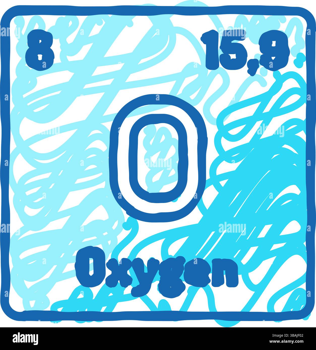 oxygen chemical element icon doodle illustration Stock Vector Image ...