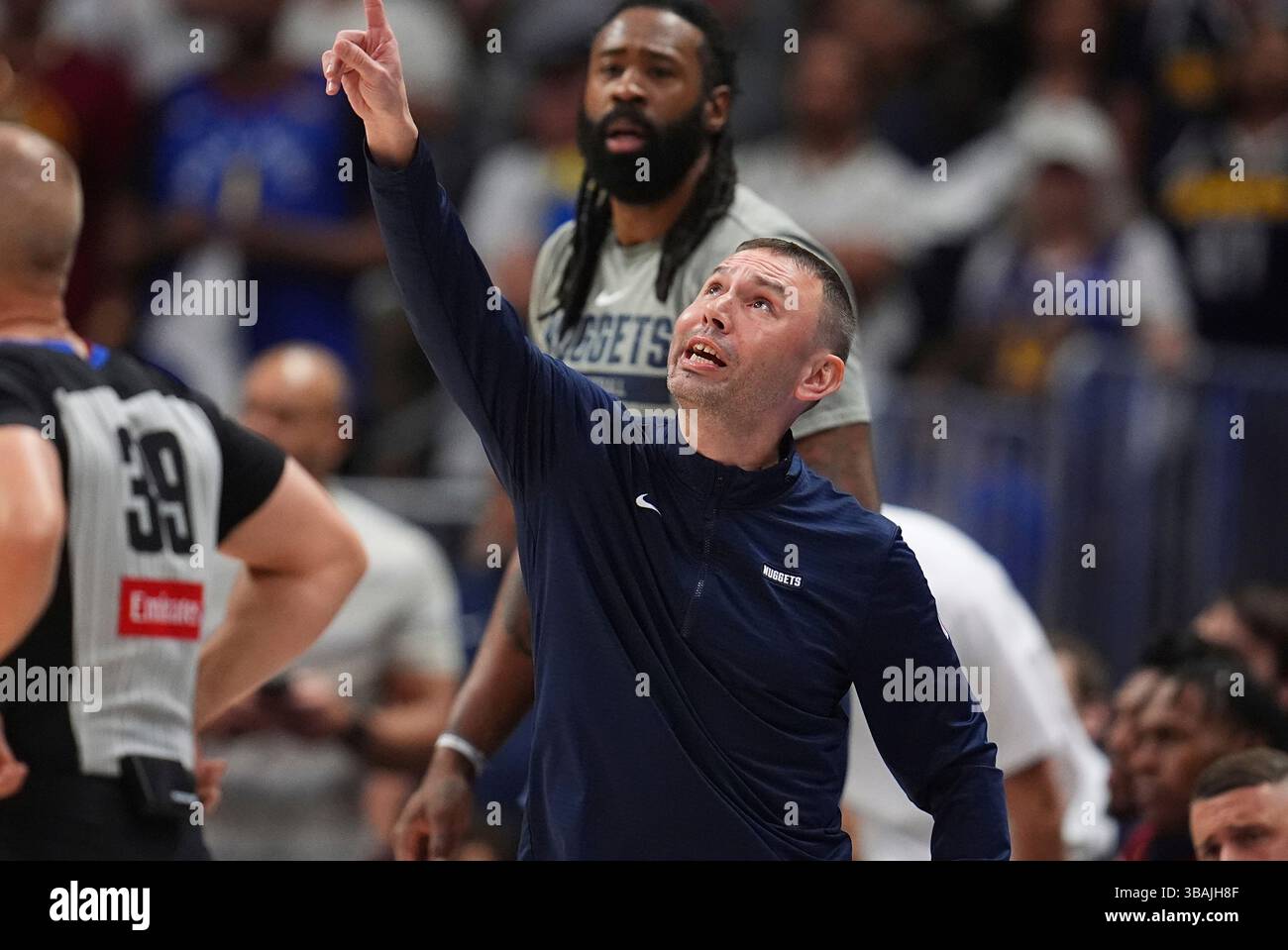 Denver Nuggets interim head coach David Adelman in the first half of ...