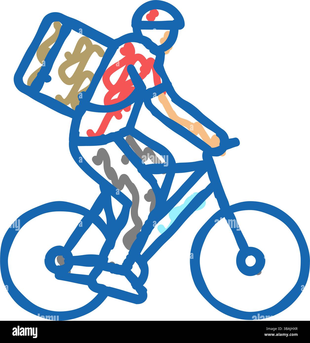 Shipping bike phone man Cut Out Stock Images & Pictures - Alamy