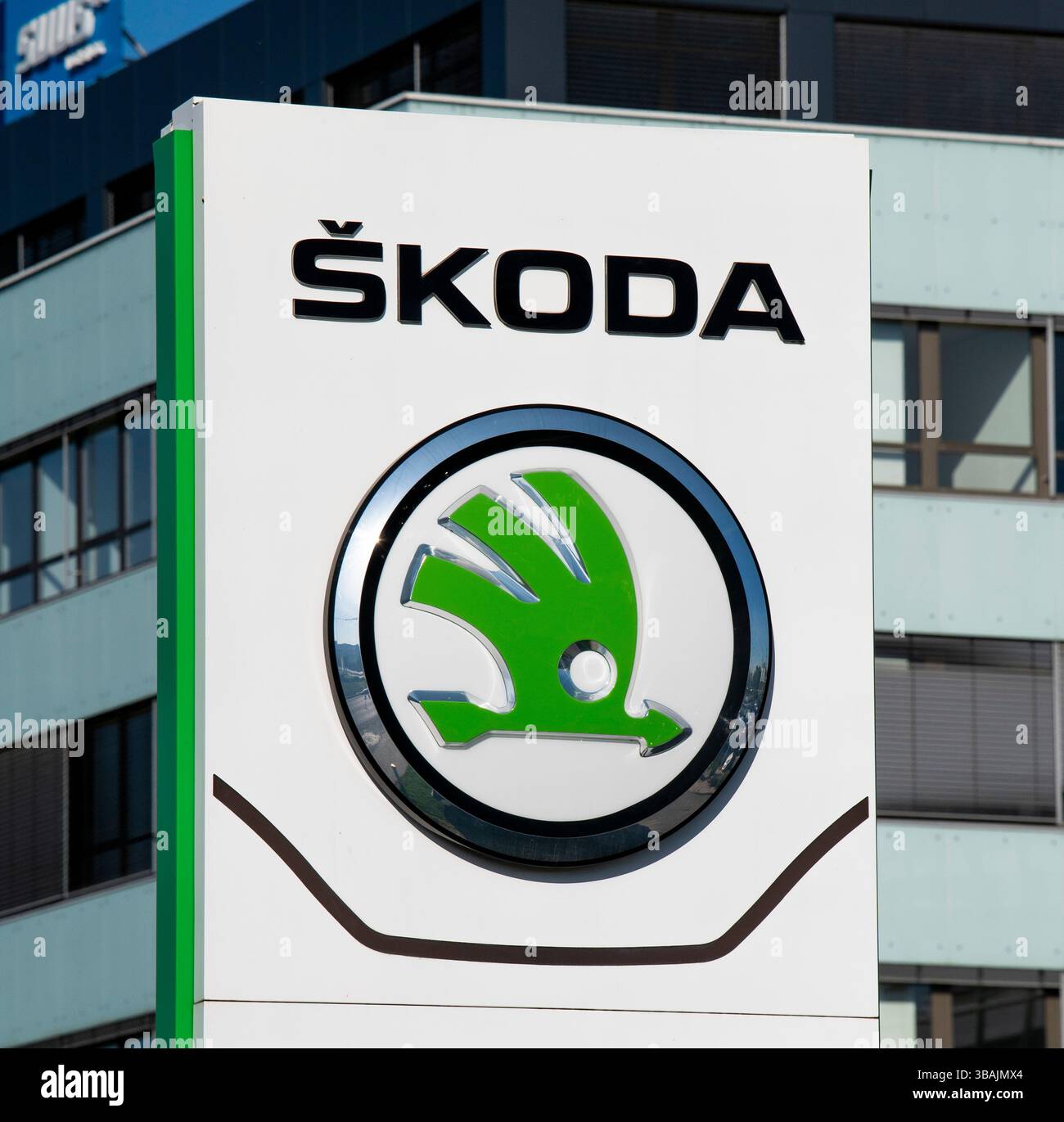 Bratislava, Slovakia - May, 10, 2025 : SKODA dealership sign at ...