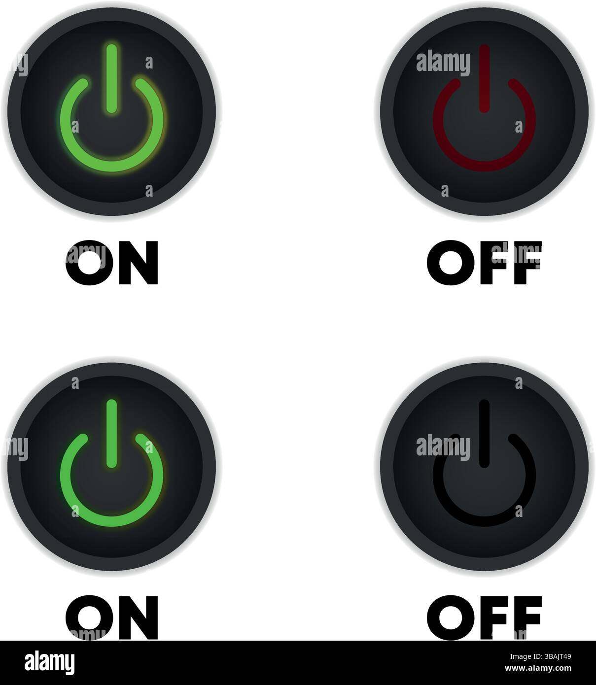 Vector illustration of Power button icon vector Stock Vector Image ...