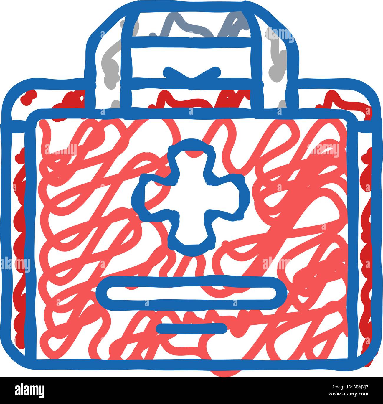 first aid kit box icon doodle illustration Stock Vector Image & Art - Alamy