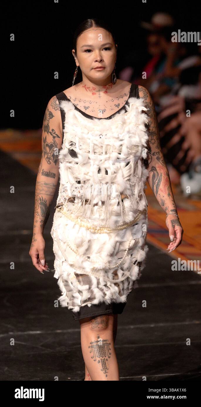 May 11, 2025 - Santa Fe, New Mexico, USA - A model walks the runway ...