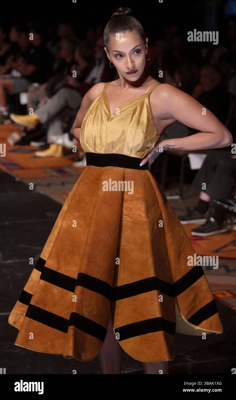 May 11, 2025 - Santa Fe, New Mexico, USA - A model walks the runway ...